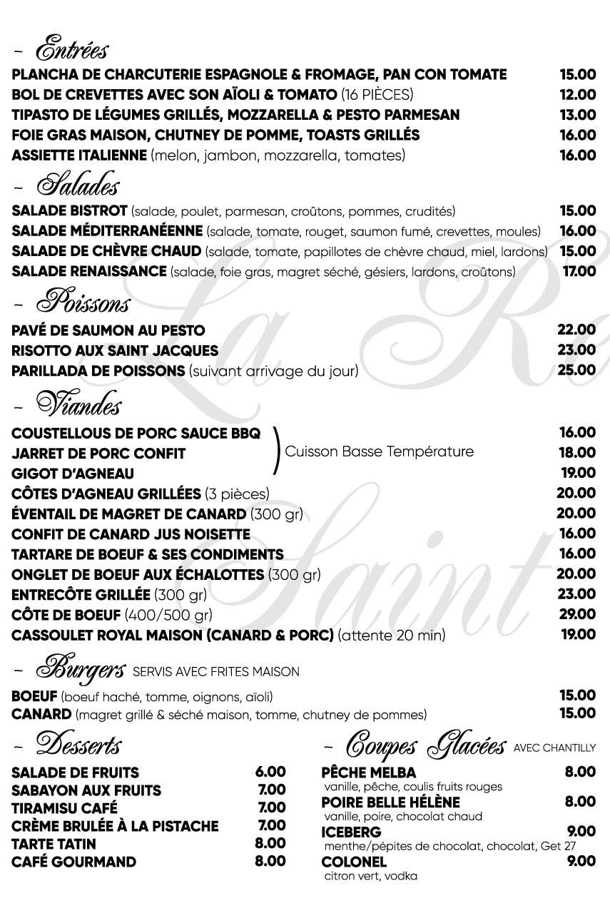 Le Restaurant – La Renaissance